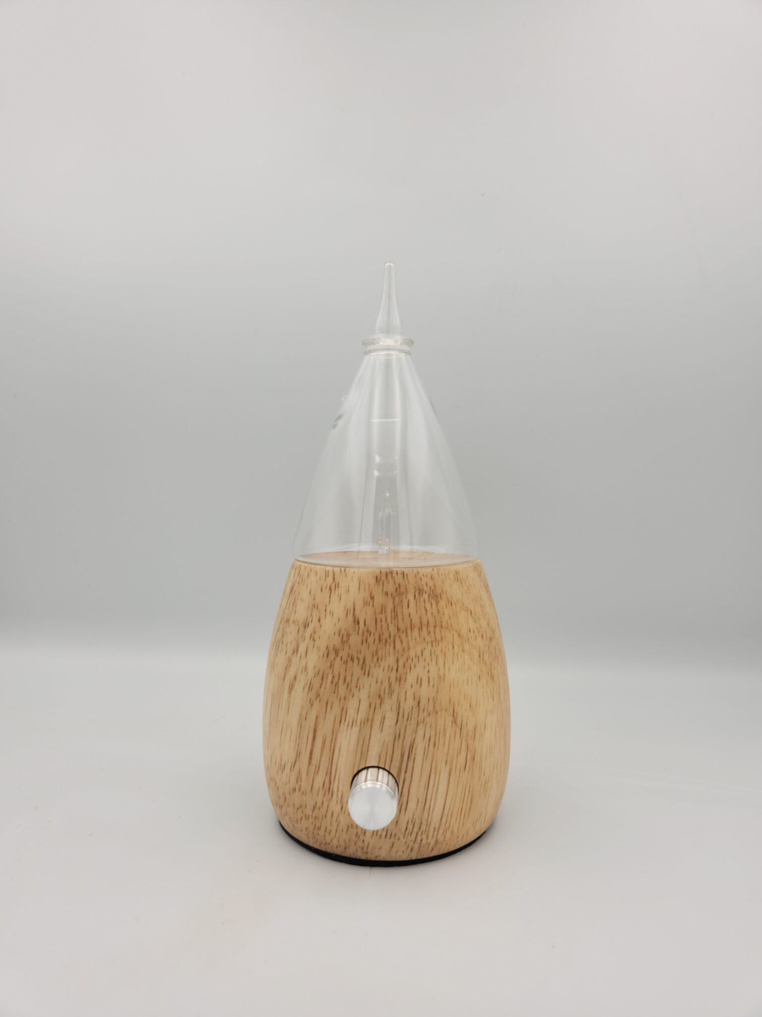 CONE SHAPE -Hand-Blown Glass & Light Wood Waterless Ultrasonic ...